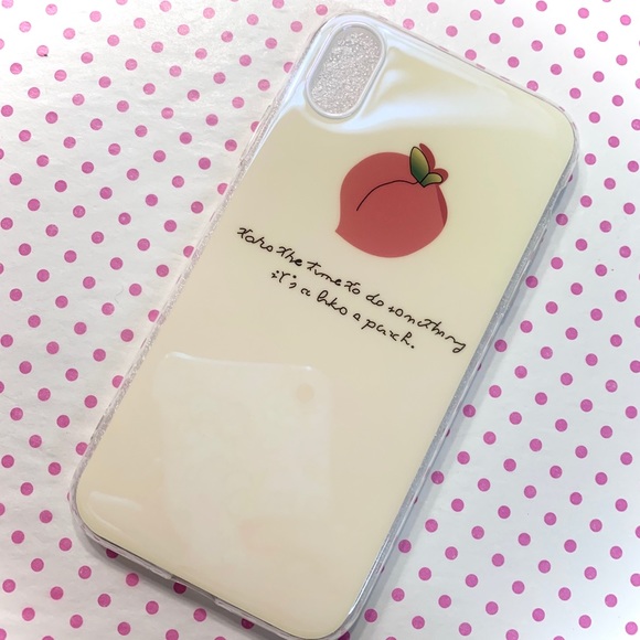 Accessories | Kawaii Iridescent Peach Iphone Xr Case Korean | Poshmark